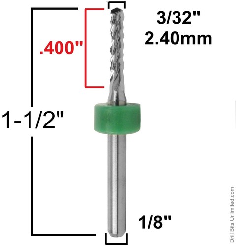 3/32" Router Bits 5 Pcs Diamond Pattern Carbide 1/8 Shank Drill Point ...