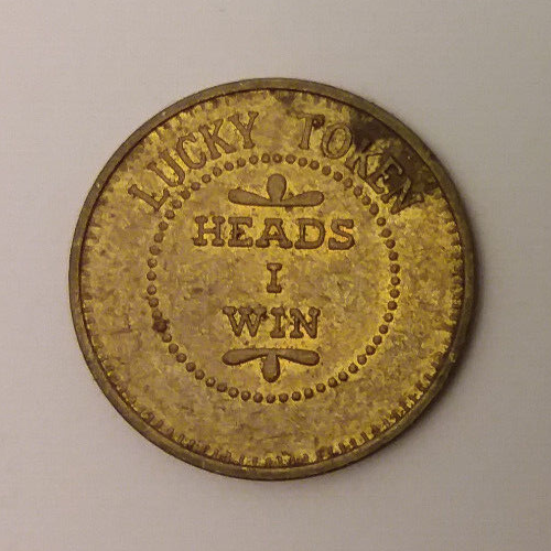 Lucky Token Good Luck Heads or Tails Flip Coin | eBay