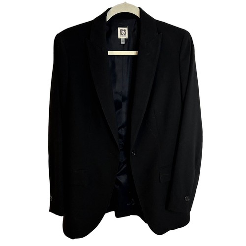 Ann Klein Lion Label Single Button Blazer Black Womens Size 8 Career ...