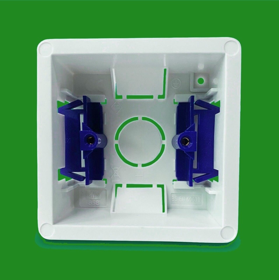 4x 35mm Deep 1 Gang Dry Lining Plasterboard Cavity Wall Socket Back Box ...