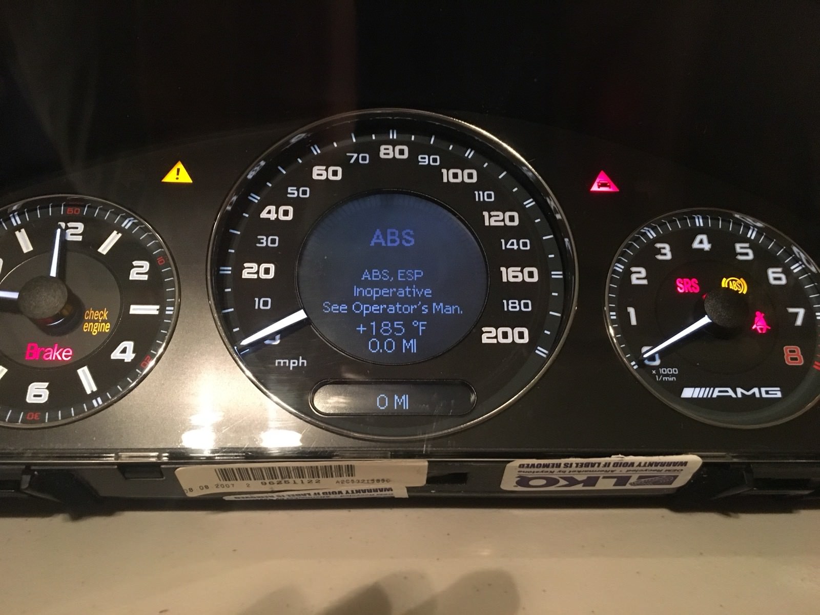 Mercedes Benz Cluster Odometer Repair Service Zero Miles/Km Mileage ...