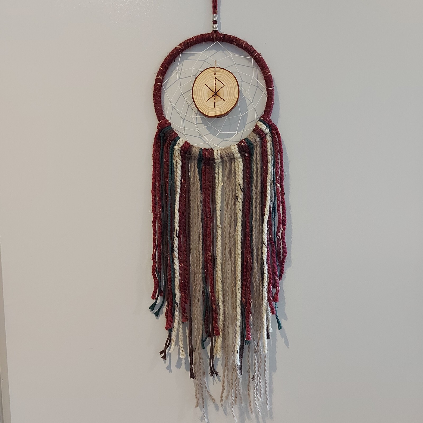 Handmade Pagan Dreamcatcher Wool Macramè Viking and Norse Bind Rune ...