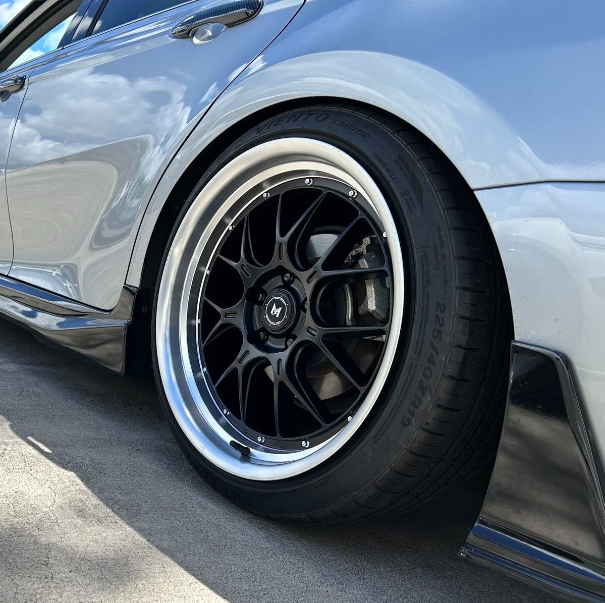 MFlow MFL2 Deep Dish Lip Wheels Matte Black 19x9.5 5x114.3 ET30 CB73.1 ...