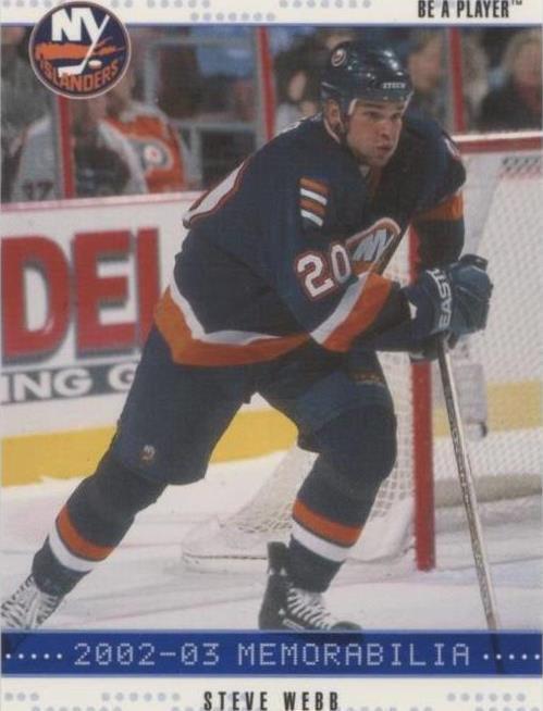2002-03 In the Game Be A Player Memorabilia - Steve Webb #161 Sapphire ...