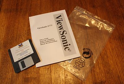 User's Guide and Software for ViewSonic E771 Computer Display for ...