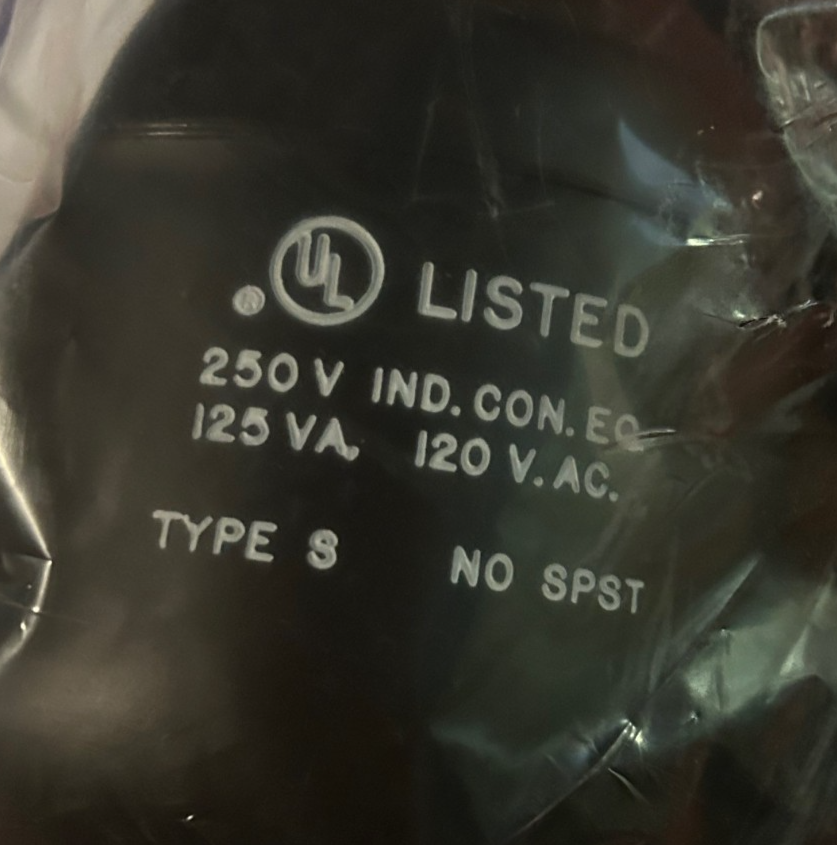 Roto-Float Direct Acting Float Switch Type S 250 V, 125 VA, 120 VAC ...