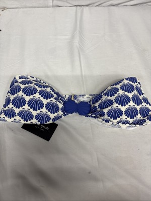 Kate Spade New York Shell Print Bandeau Bikini Swim Top Size Med MSRP ...