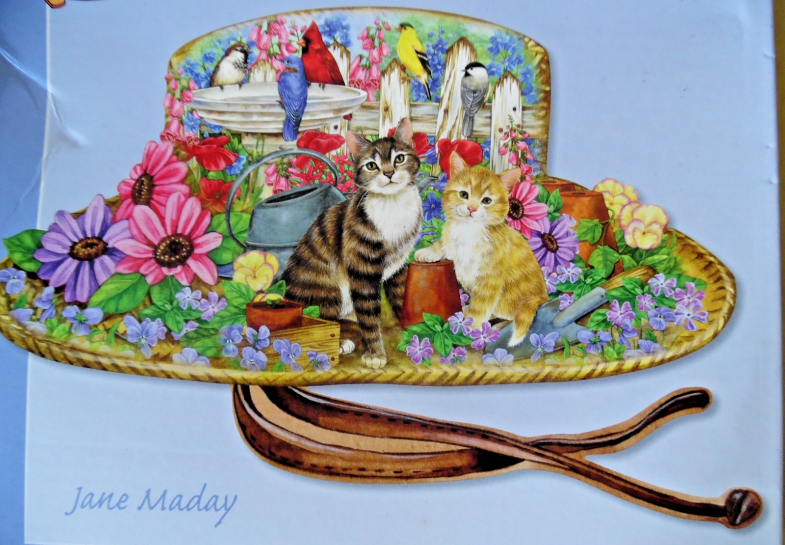 SHAPED JIGSAW PUZZLE. 750 PIECES, "SUNSHINE GARDEN HAT" COMPLETE & GC ...