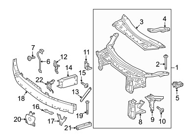 Genuine OEM Radiator Support Panel Brace for Mercedes 2536201000 | eBay