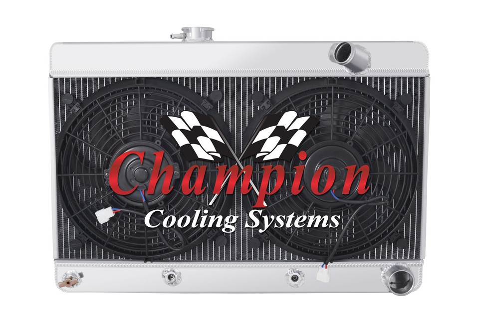 JR Champion 3 Row Radiator W/ 2 12" Fans for 1961 - 1963 Pontiac ...