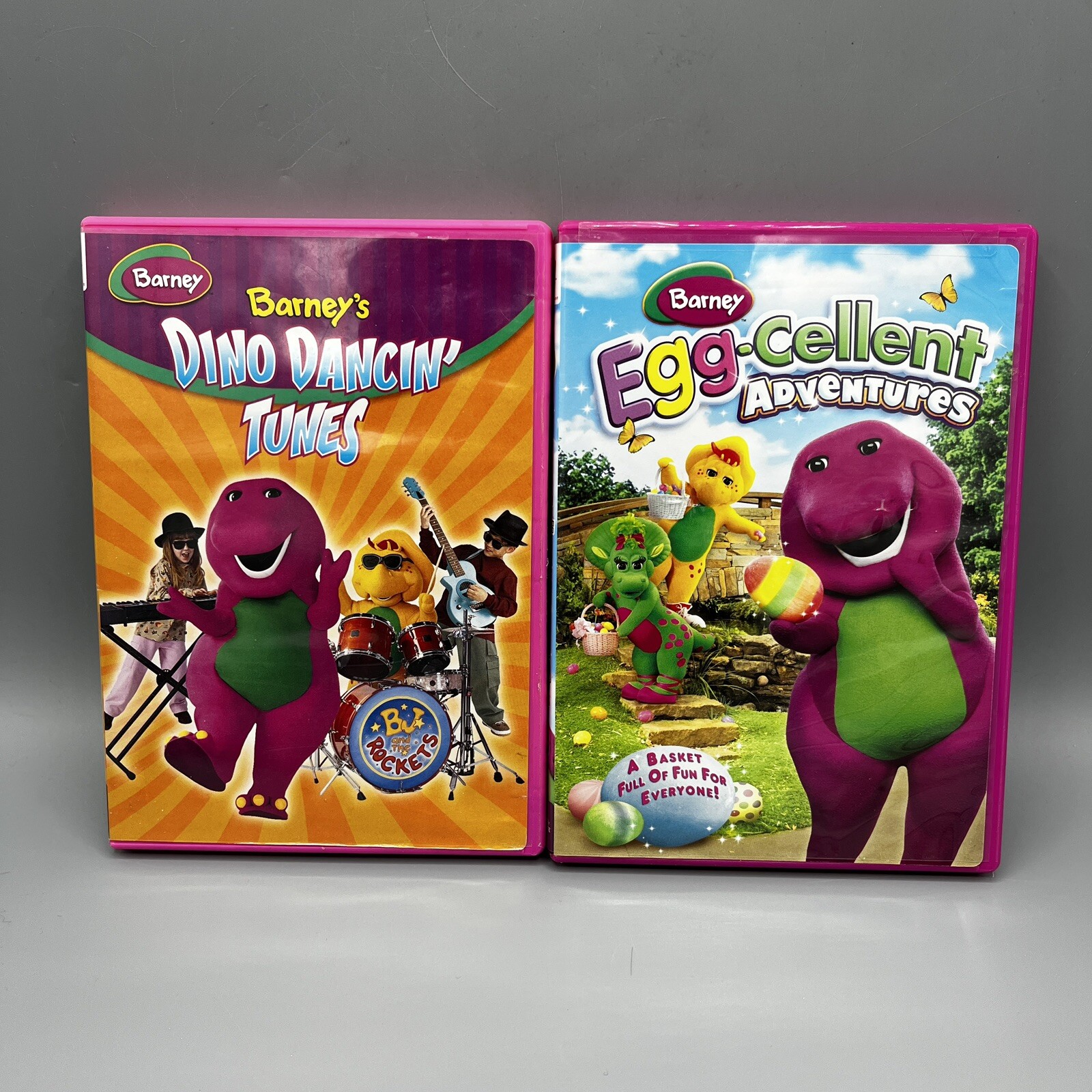 Lot of 4 Barney DVDs Best Manners, Let's Play Outside, Dino Dancin ...