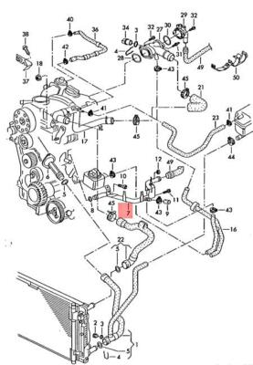 Genuine AUDI VW SKODA A4 Avant S4 quattro Cabrio A6 Coolant Pipe ...