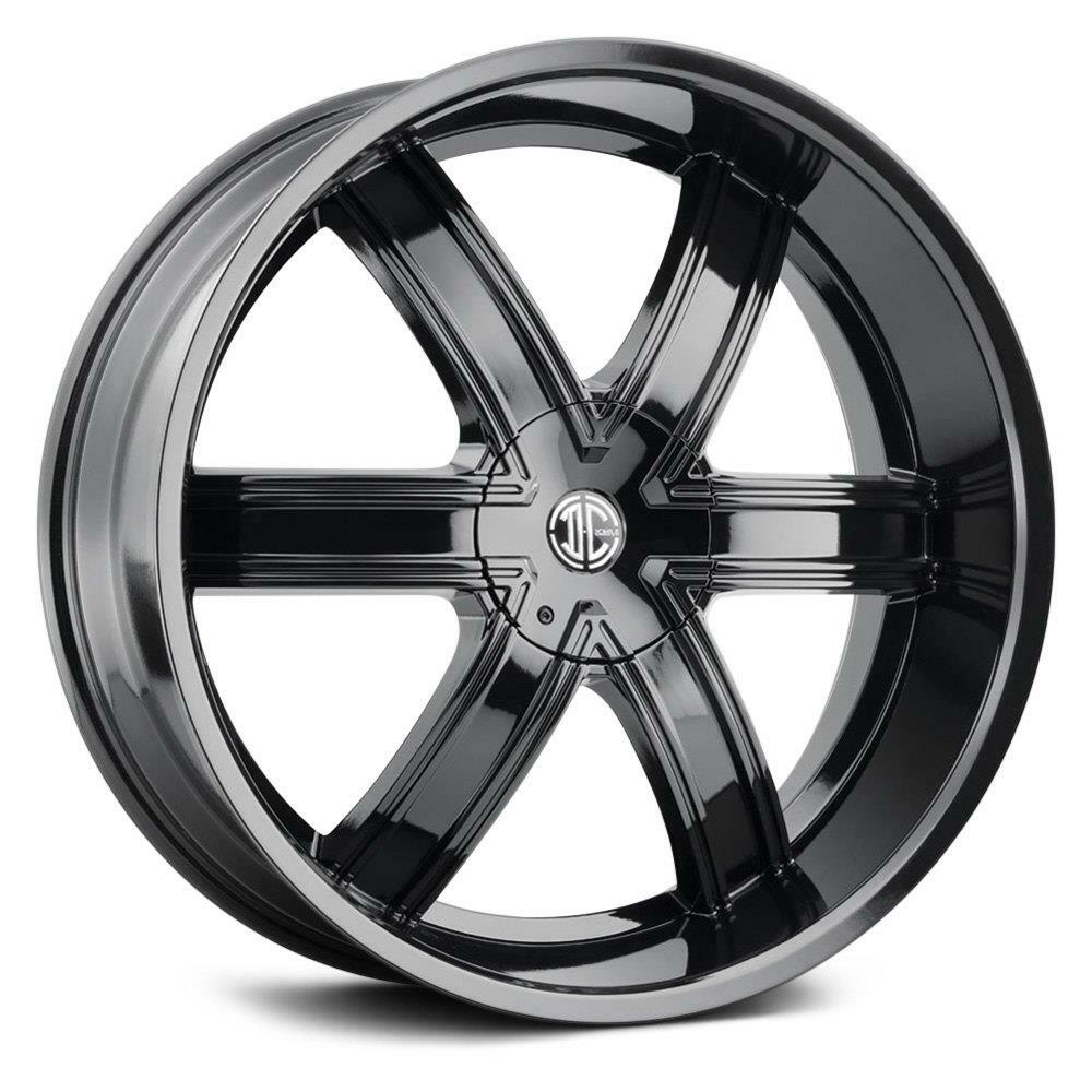 26 inch 26x10 2CRAVE BK No44 Glossy Black wheels rims 6x5.2 6x132 +15 ...