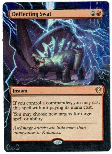 Deflecting Swat Altered Full Art MTG Magic Commander EDH Pimp Birthday ...