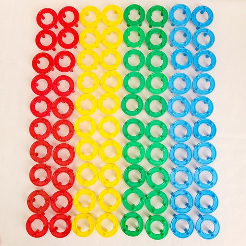 Qty. 80 - Stacking Ring Creative Building Toys (looks like Slinky ringa ...
