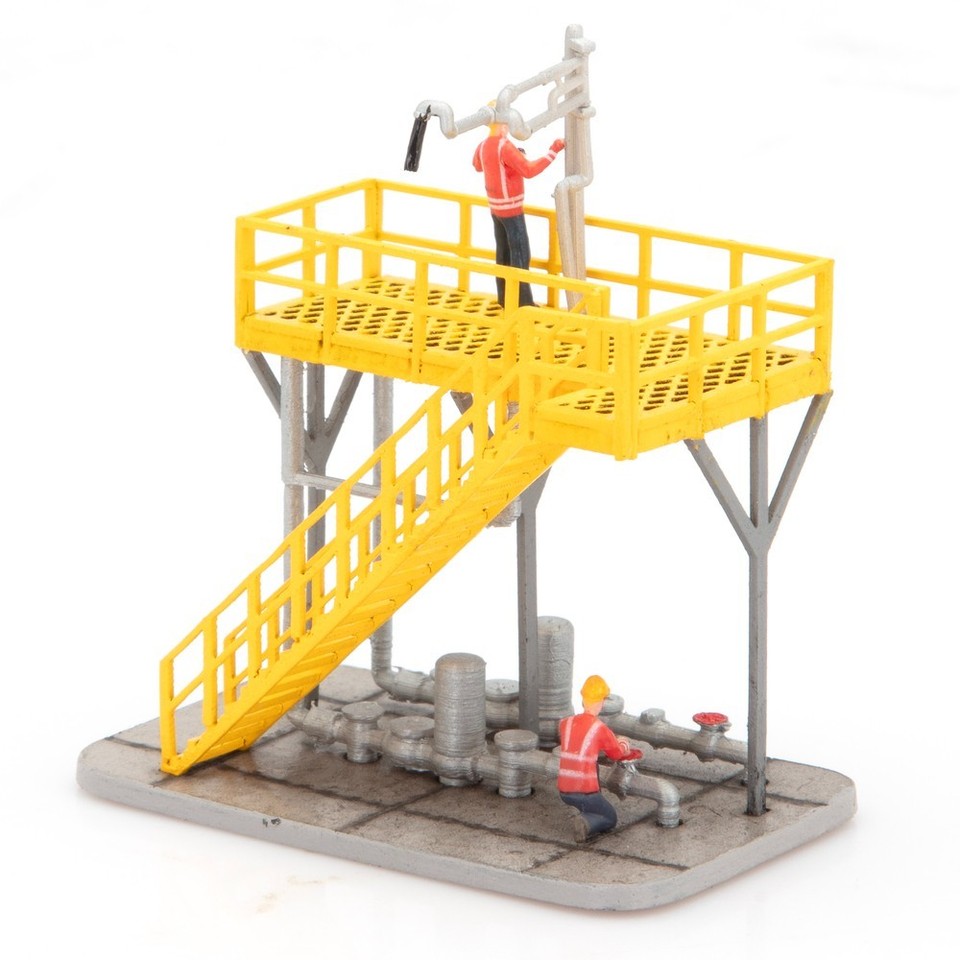 HO SCALE TANK CAR LOADING PLATFORM FILLING STATION ACCESSORY BUILDING ...