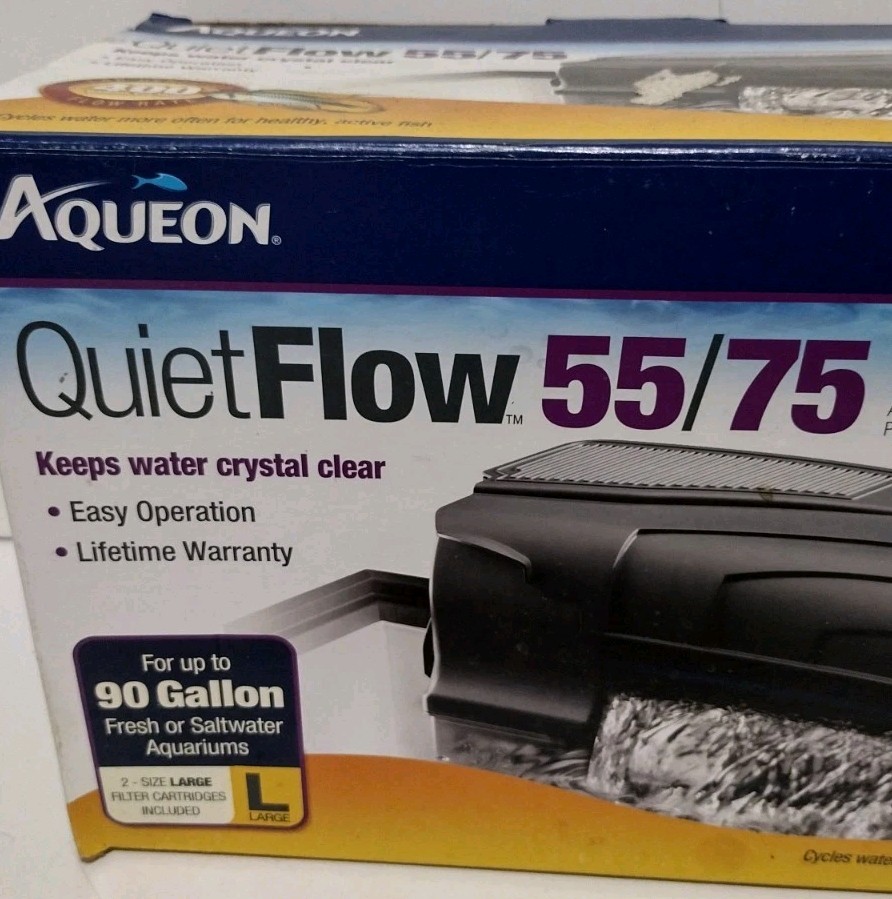 Aqueon Quiet Flow Aquarium Power Filters 55 75 For Tanks Up to 90 ...
