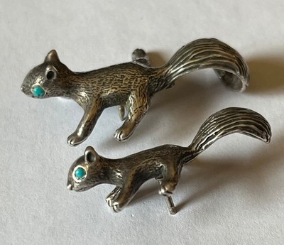 Vintage Squirrel Pins, Brooch Silver Tone Bushy Tail , SET OF 2 | eBay UK