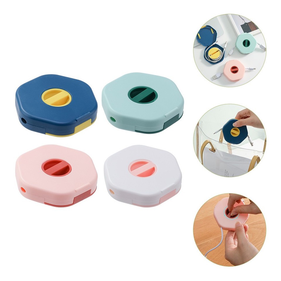 4 Pcs Cable Organizer Set Cord Organiser for Desk Data Storage Case ...