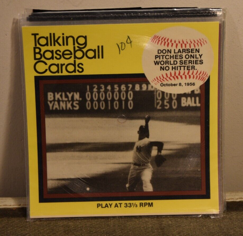 TALKING BASEBALL CARDS Don Larsen Pitches WS No Hitter CMC Flexi Record ...