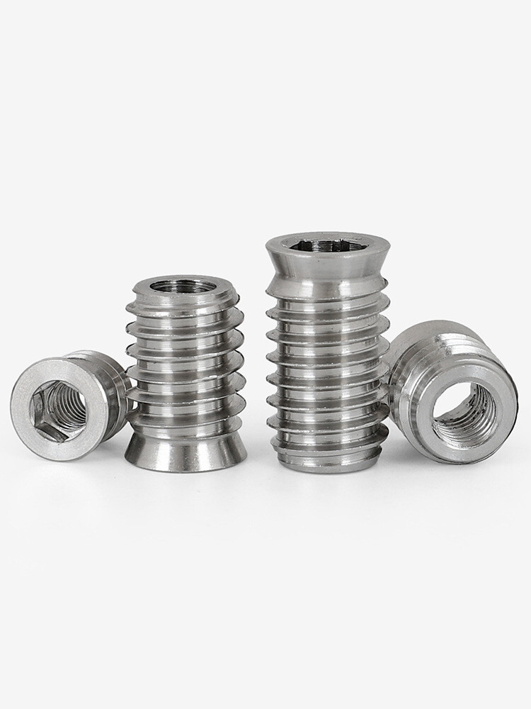 M6 M8 M10 Stainless Steel Furniture Nut Hex Flat Head Screw Threaded ...