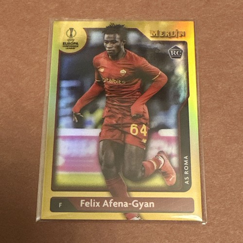 2021-22 Merlin Chrome UEFA Felix Afena-Gyan RC Gold /50 AS Roma | eBay