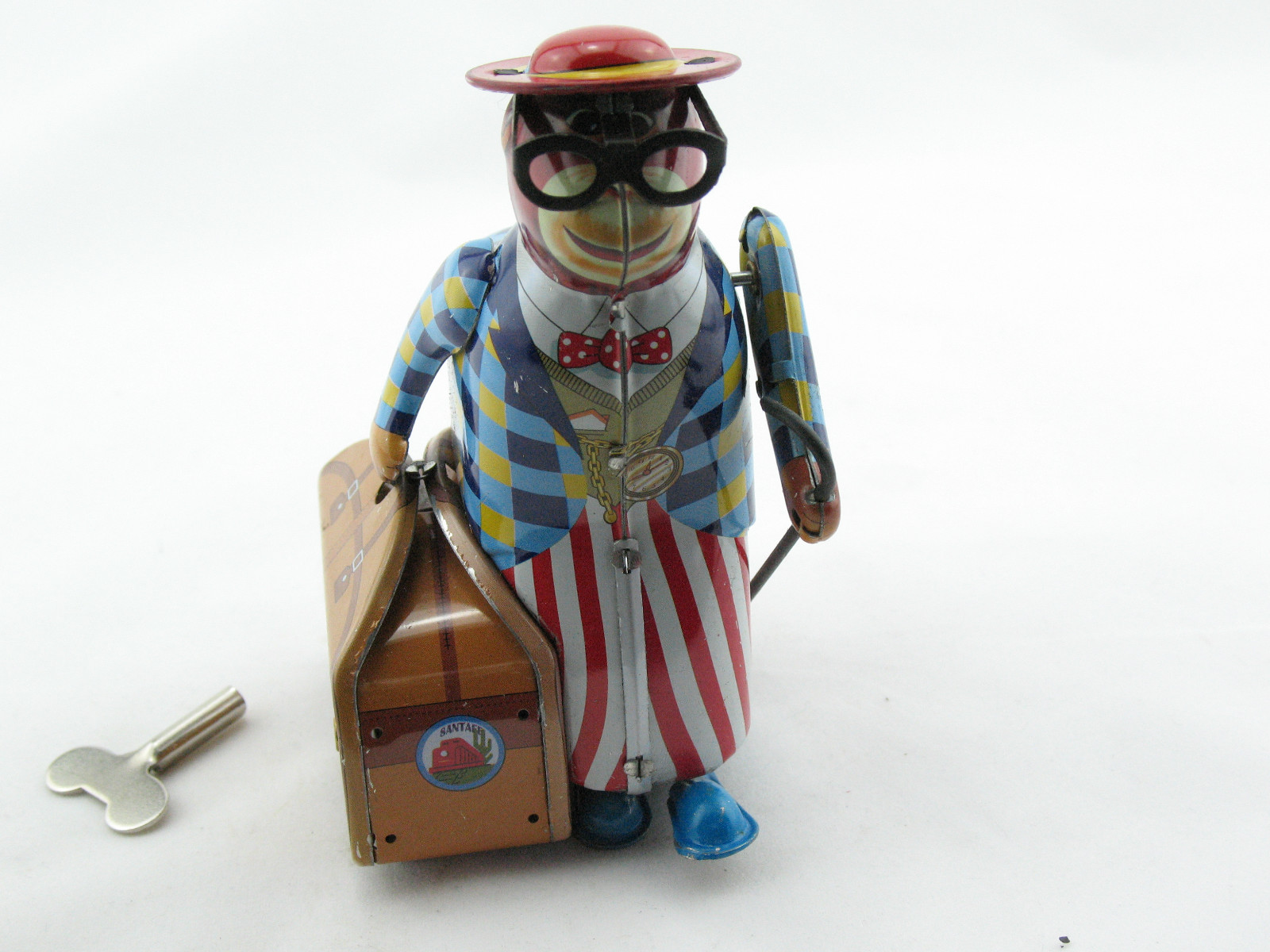 Blechspielzeug - Affe mit Koffer und Hut 5410516 | eBay.de