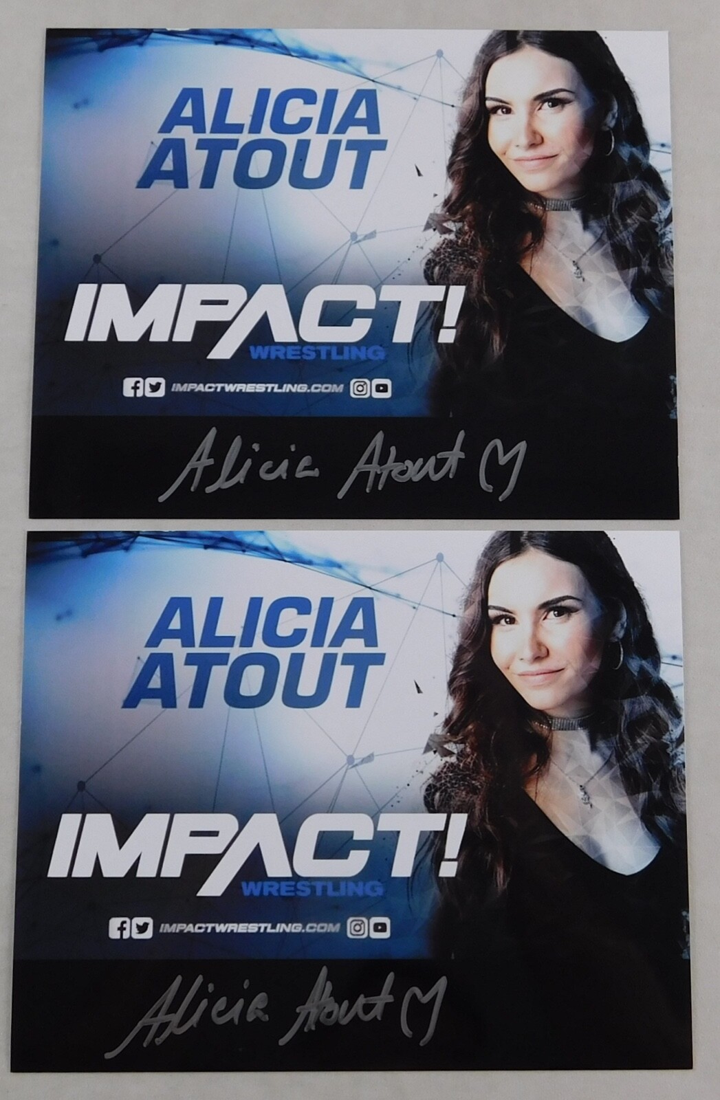 Alicia Atout Signed 8x10 Photo Interview Queen Model Sexy AEW Impact ...