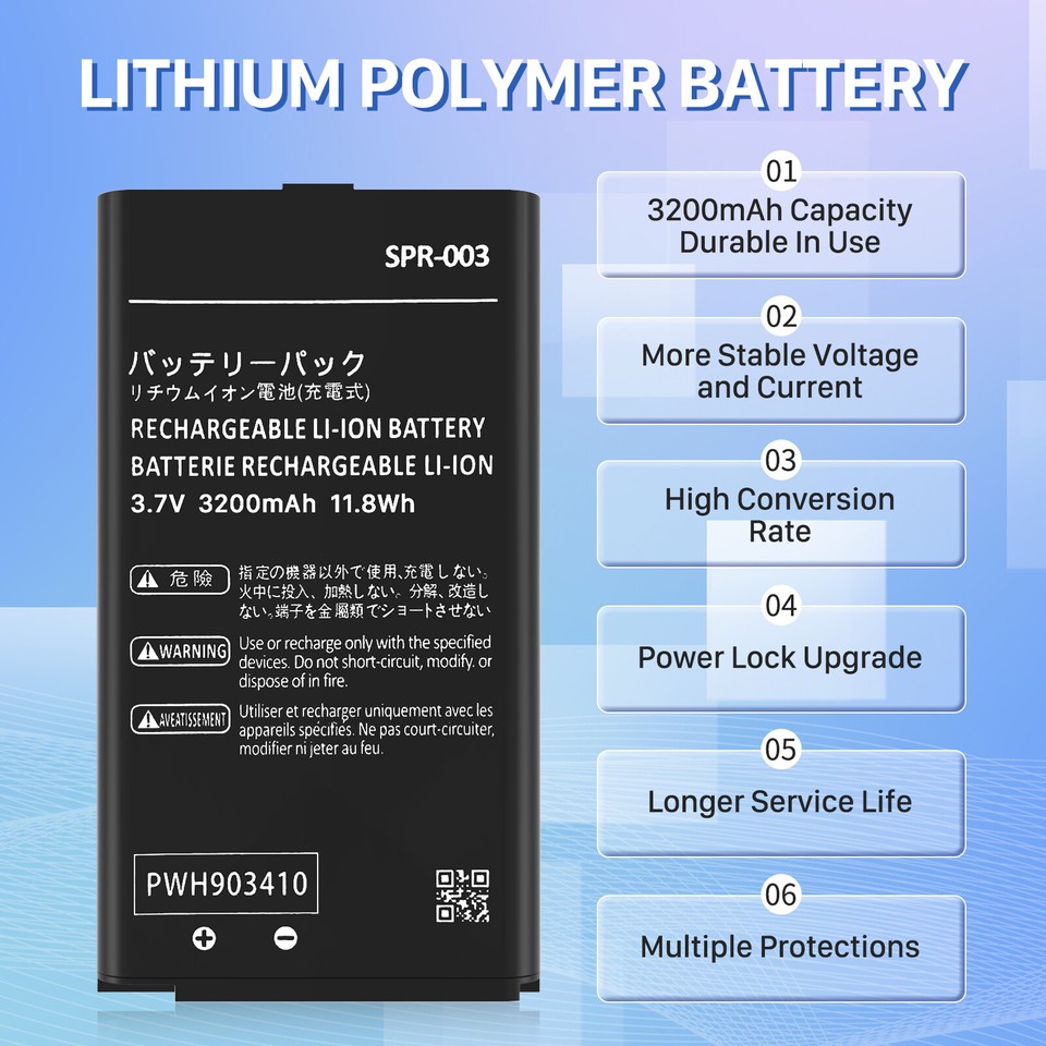 New SPR-003 Battery for Nintendo 3DS XL Game Console Battery 3200mAh ...