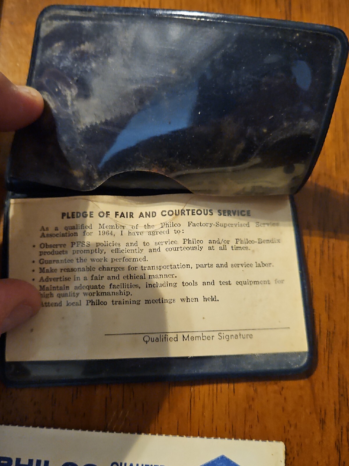 PHILCO FACTORY SUPERVISED 1964 RARE OLD VINTAGE ID BUSINESS CARD | eBay