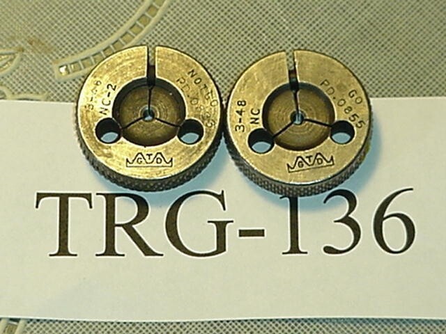 Thread Ring Gage Set 3-48 GO & NO GO TRG-136 | eBay
