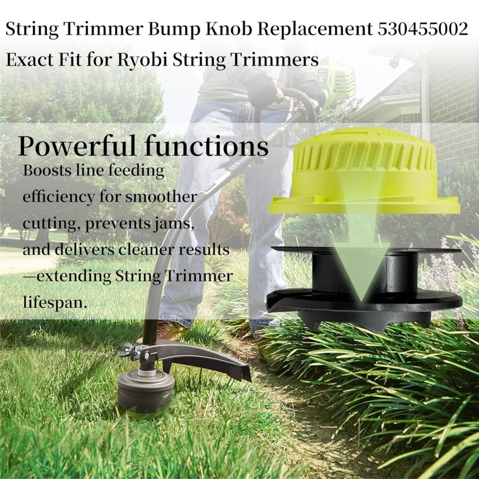 2 Pack 530455002 String Trimmer Bump Knob For Ryobi P2009 RY15523A ...