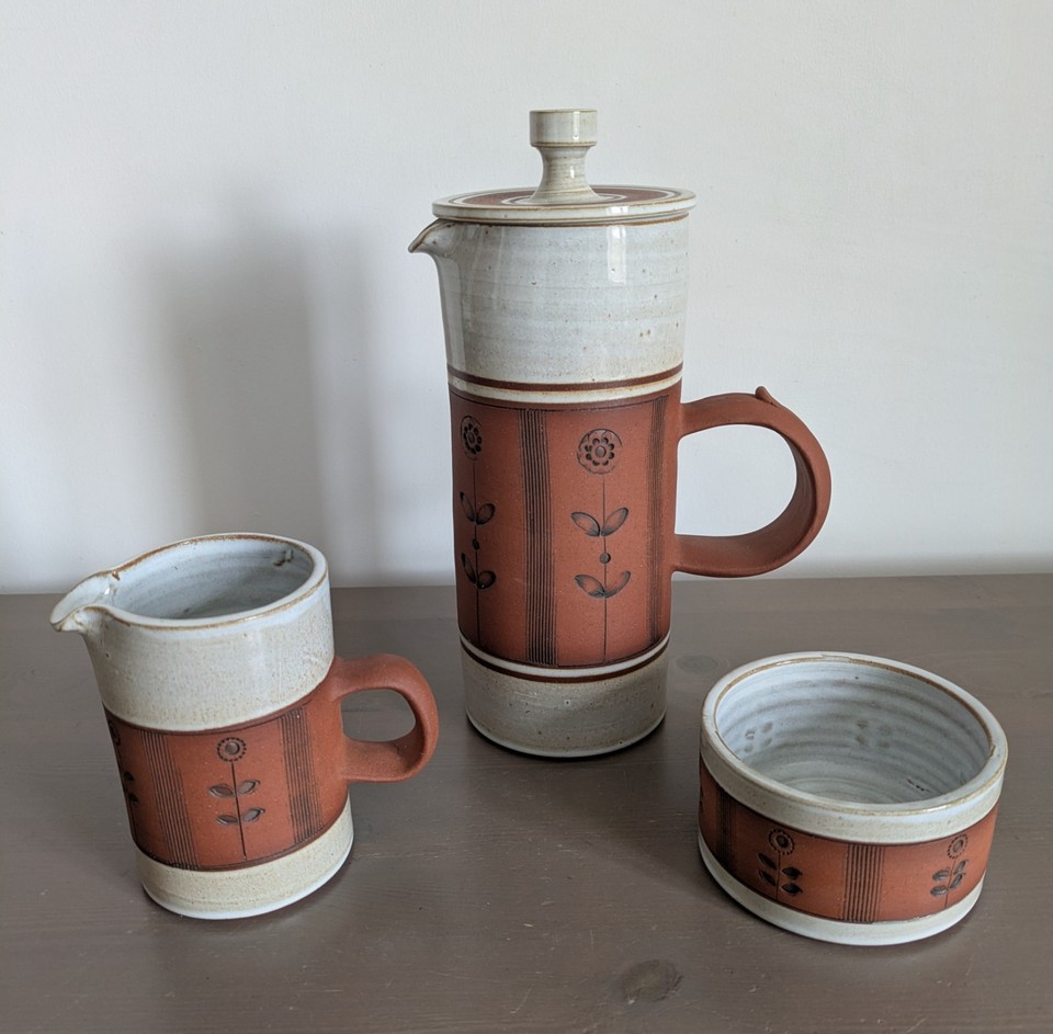 Vintage Fifteen Piece Gordon Fox Kentmere Pottery Coffee / Tea Set ...