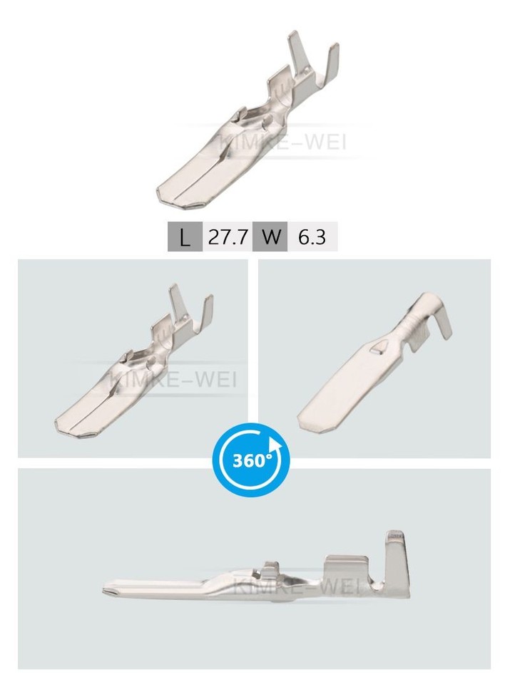 Yazaki 6.3mm Automotive Crimp Male Plug Pin Terminals Contact 7114-2873 ...