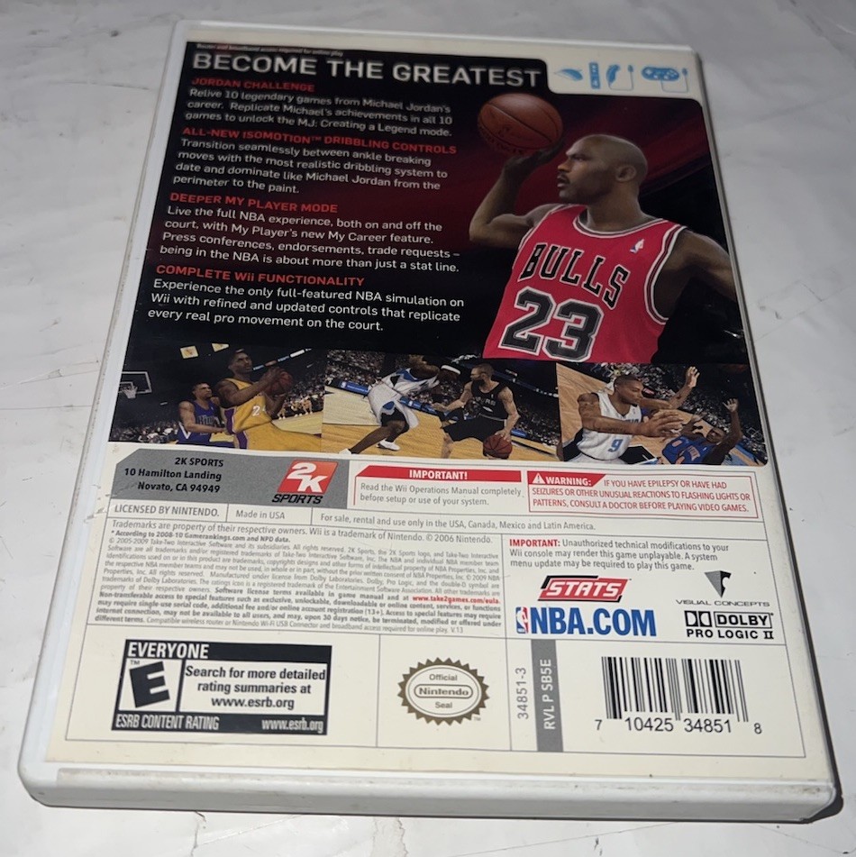 NBA 2K11 Nintendo Wii Michael Jordan Cover Tested 710425348518| eBay