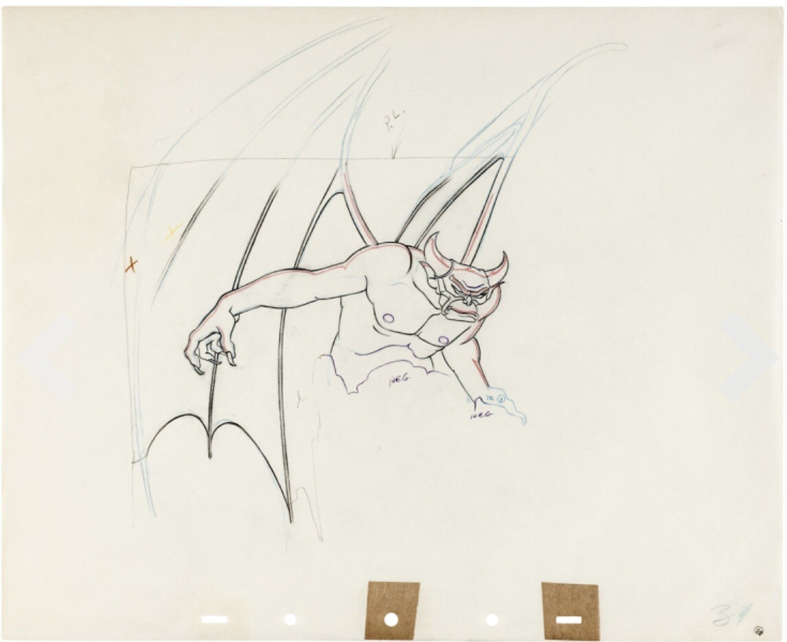 Disney Fantasia Chernabog Original Animation Drawing And Layout Drawing ...