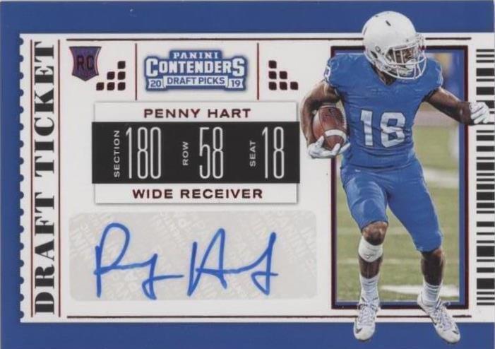 2019 Panini Contenders Draft Picks - College Ticket Penny Hart #248 ...