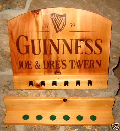New Custom Guinness Pool Table Light & Cue Rack Combo! | eBay