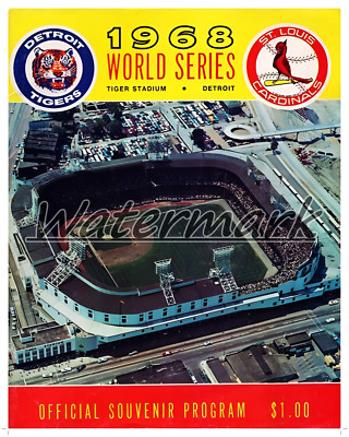 MLB 1968 World Series Program Reprint Tigers vs Cardinals 8 X 10 Photo ...