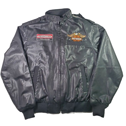 Vtg King Louie Pro Fit Mens Bomber Jacket Sz Small Freightliner Trucks ...