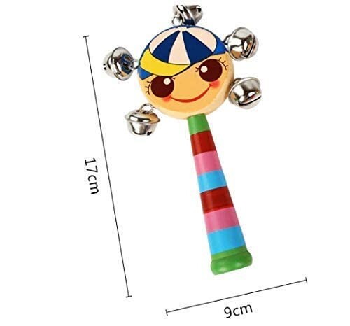 Handicraft Wooden Non Toxic Colorful Rattle Toys for New Born Baby ...