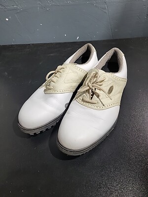 Footjoy Comfort Women’s 7.5 M White Beige Tan Golf Shoes 98571 Sport ...
