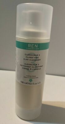 REN Clean Skincare Clearcalm 3 Clarifying Clay Cleanser , 150 ml / 5.1 ...