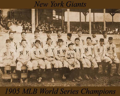 NY Giants - 1905 MLB WS Champs, 8x10 B&W Team Photo | eBay