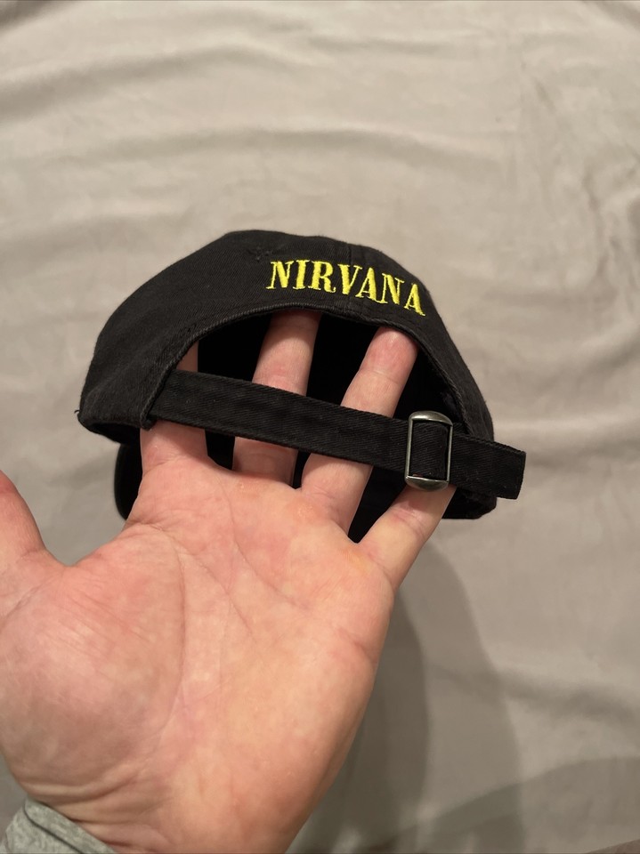 NIRVANA SMILEY FACE Nevermind Hat. Down With The Corporate Music Empire ...