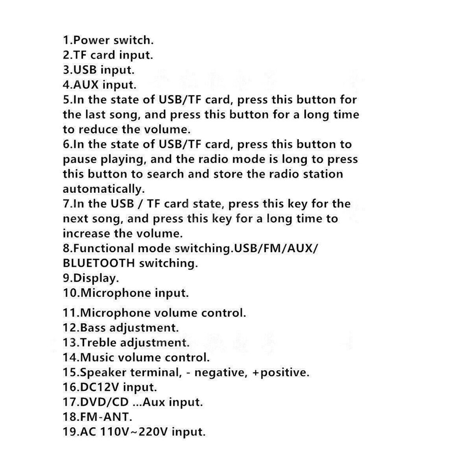 Digital bluetooth Audio Power Amplifier Stereo Amp Remote DC/AC Music ...