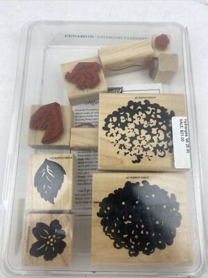 Stampin' Up Definitely Decorative Hydrangea Wood Stamp Set of 10 | eBay