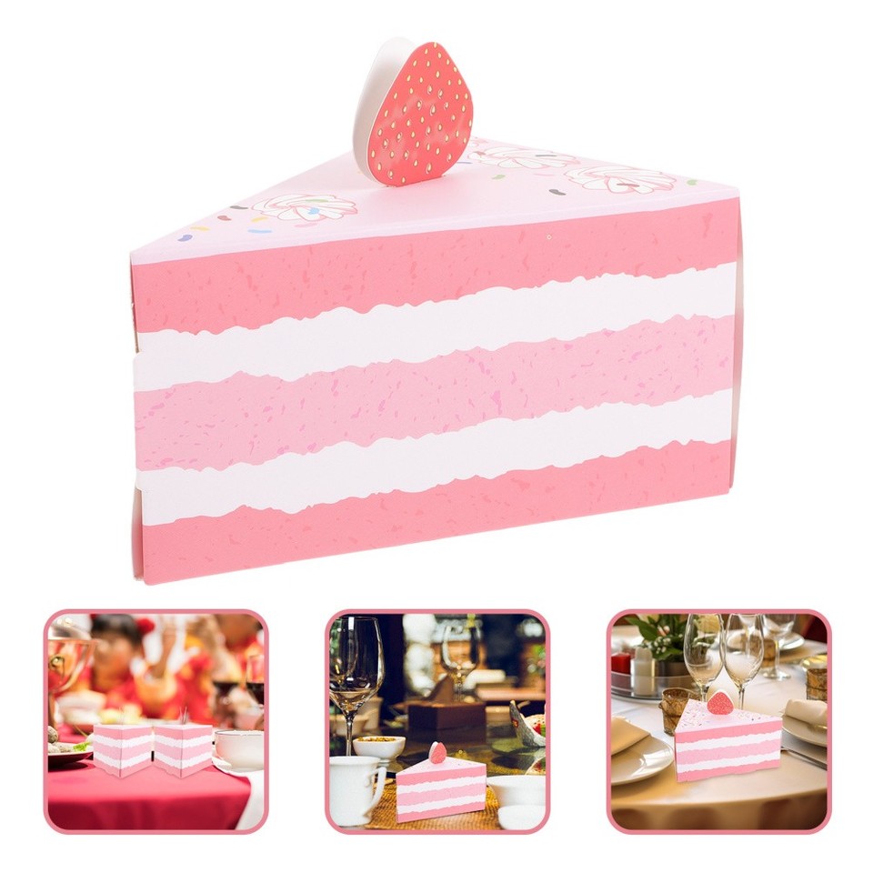 10 Pcs Kraft Paper Triangle Cake Shaped Boxes For Cookie Packaging | eBay