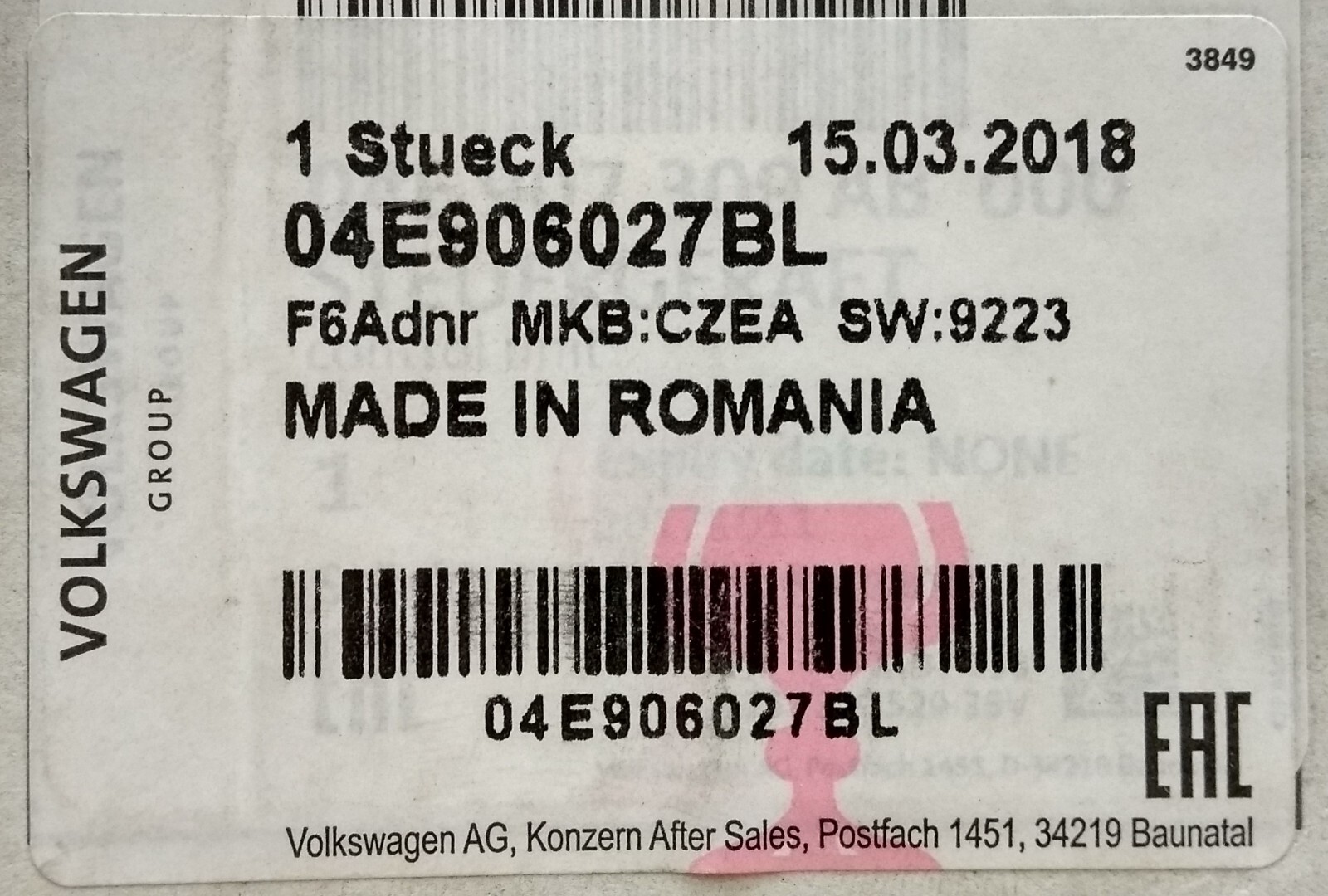 Genuine Audi A3 VW Golf Mk7 CZEA Engine ECU Control Unit 04E906027BL ...