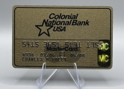 Colonial National Bank USA 🇺🇸 Vintage Mastercard Exp 1988 | eBay